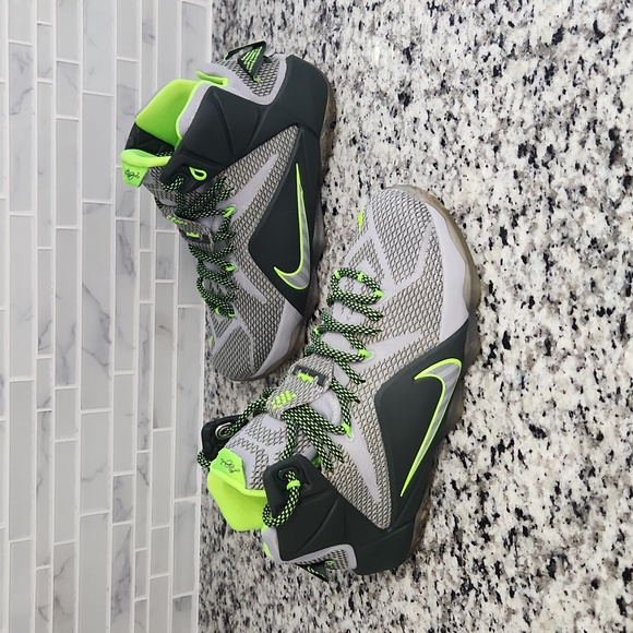 Nike | Shoes | Gray Green Nike Lebron 2 Dunkman Basketball Shoes Sz 8 ...